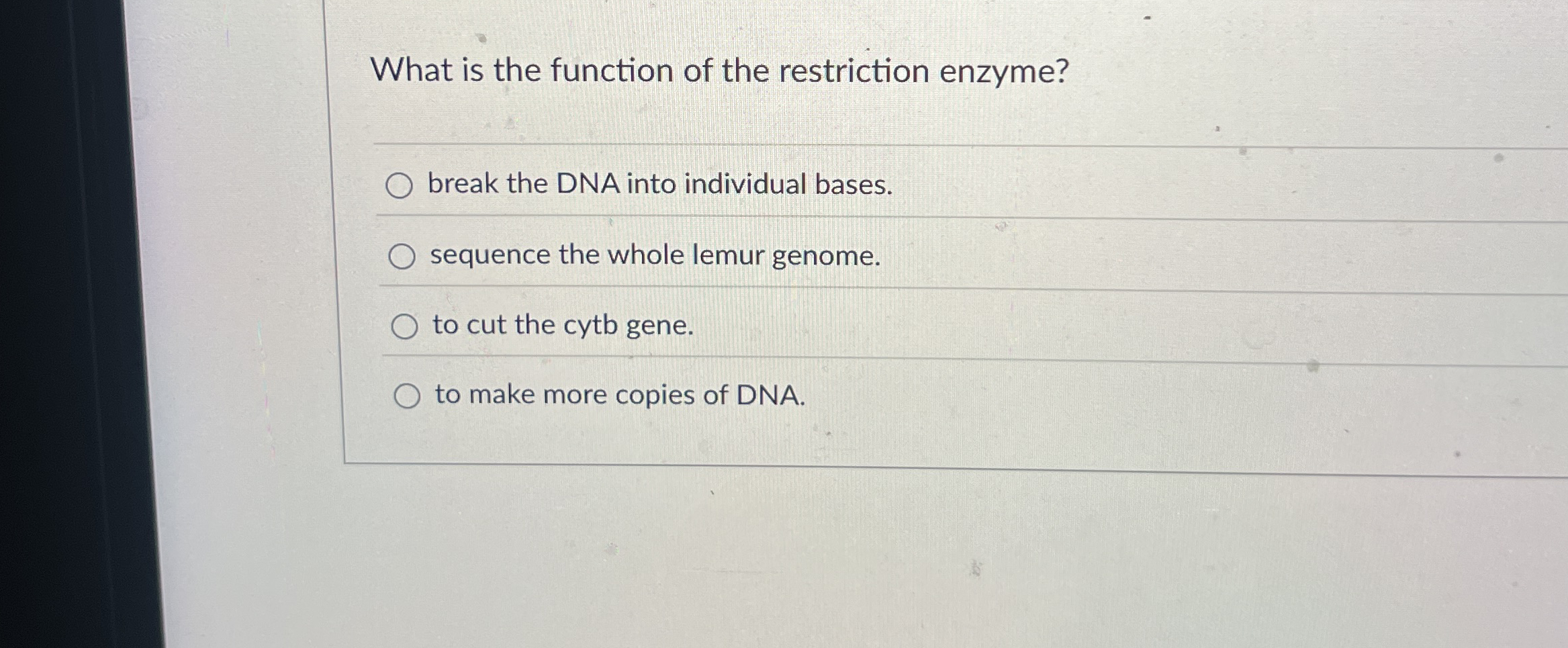 Solved What is the function of the restriction enzyme?break | Chegg.com