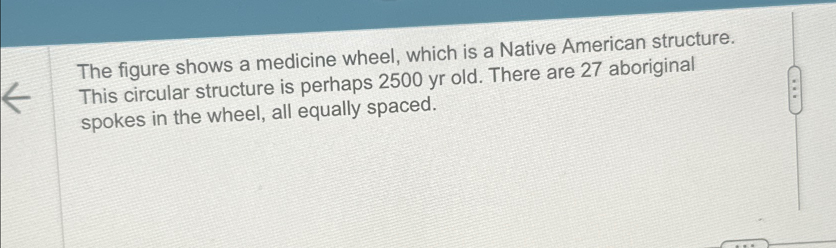 Solved The figure shows a medicine wheel, which is a Native | Chegg.com