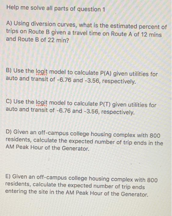 Solved A) Using diversion curves, what is the estimated | Chegg.com