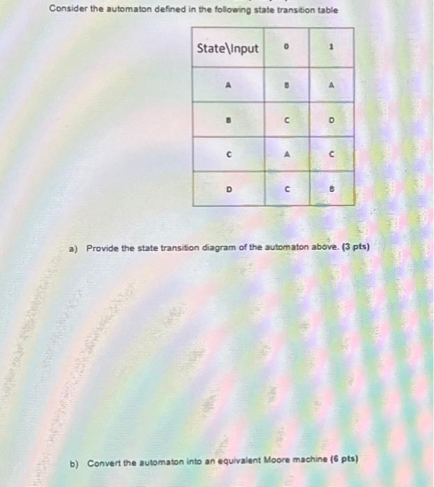 Solved Consider the automaton defined in the following state | Chegg.com