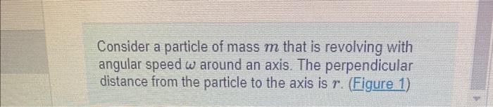 Solved Consider A Particle Of Mass M That Is Revolving With 9449