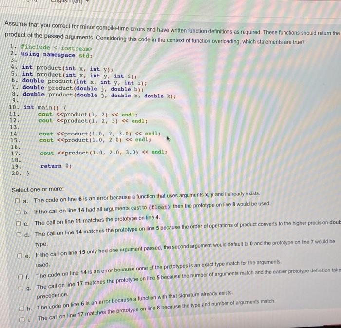 Solved Assume that you correct for minor compile-time errors | Chegg.com