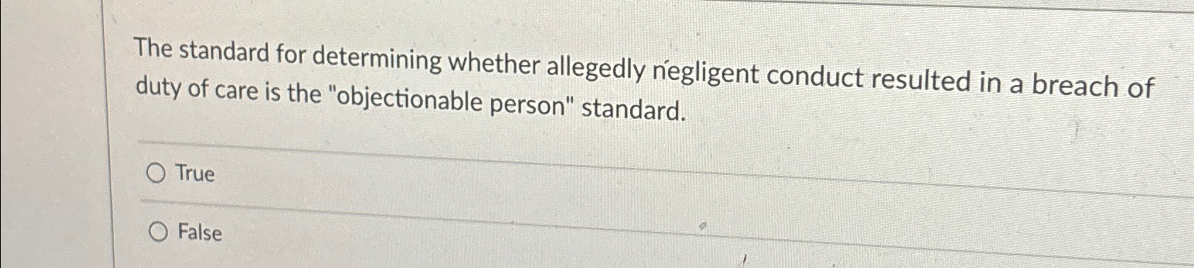 Solved The standard for determining whether allegedly | Chegg.com