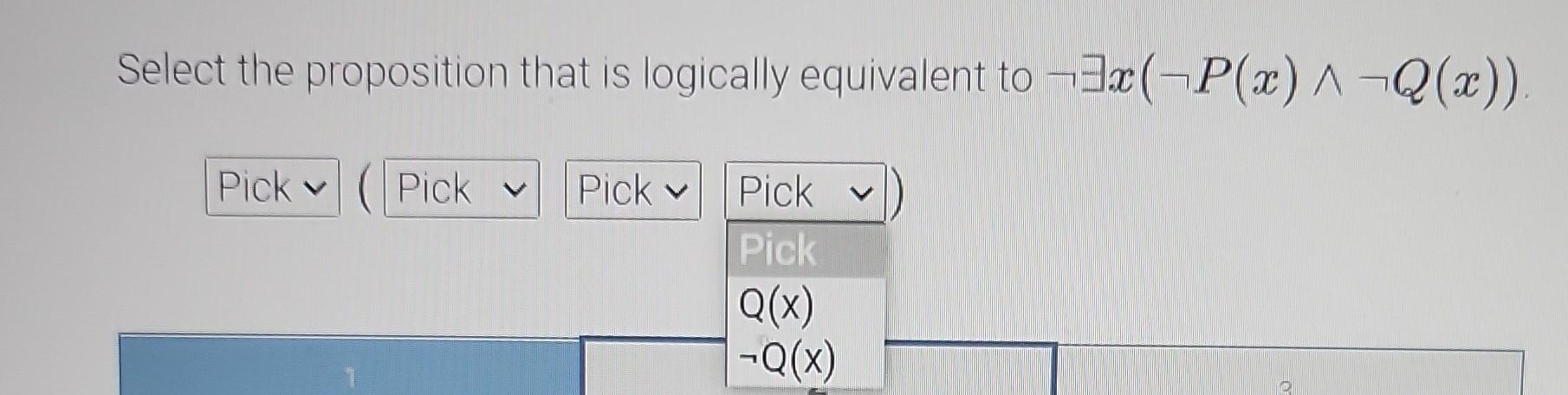 Solved Select the proposition that is logically equivalent | Chegg.com