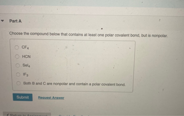 Solved Part A Choose the compound below that contains at | Chegg.com