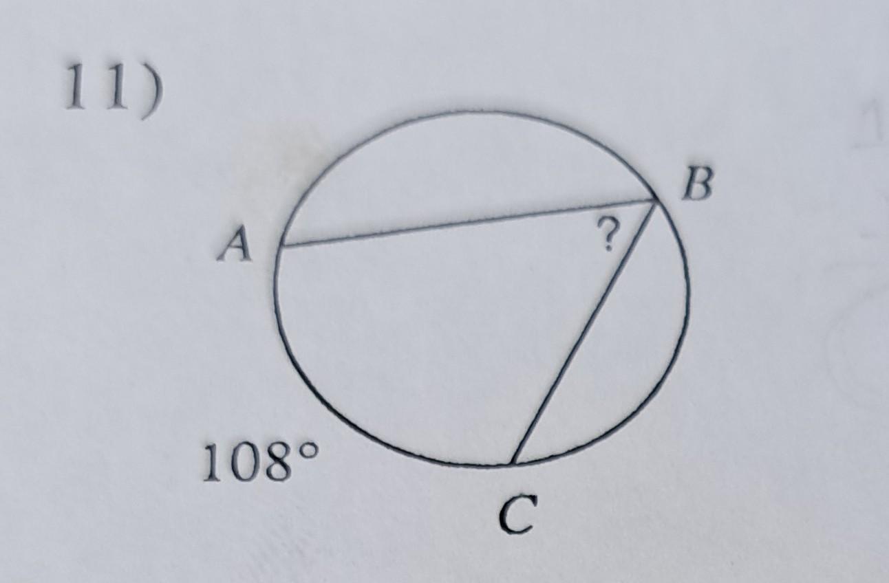 Solved Find the measure of the arc or angle indicated. | Chegg.com
