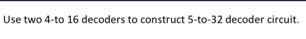 Solved Use two 4-to 16 ﻿decoders to construct 5-to-32 | Chegg.com