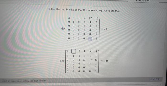 Solved Fill in the two blanks so that the following | Chegg.com