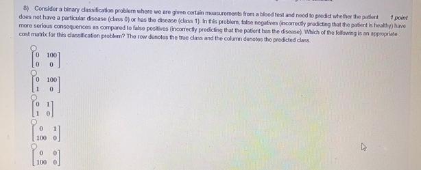 Solved Consider a binary classification problem where we are | Chegg.com
