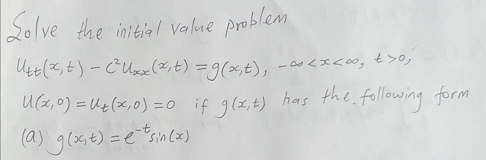 Solved Solve the initial value | Chegg.com