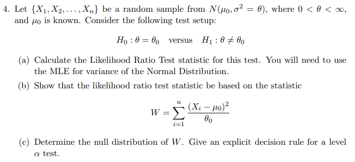 Solved Let {x1,x2,dots,xn} ﻿be a random sample from | Chegg.com