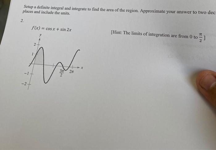 Solved Setup a definite integral and integrate to find the | Chegg.com