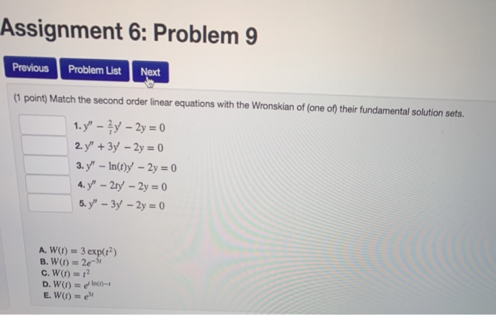 Solved Assignment 6: Problem 9 Previous Problem List Next (1 | Chegg.com