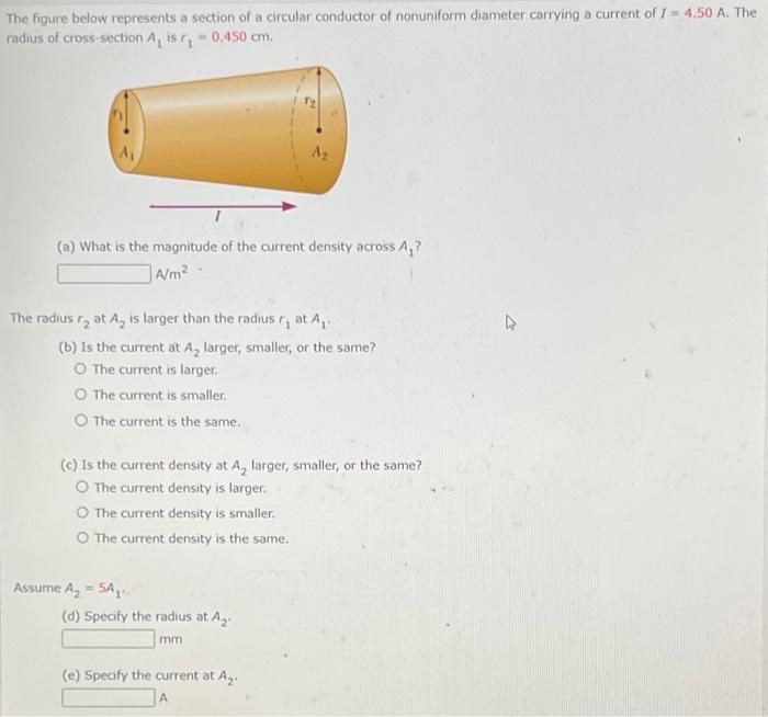 Solved The figure below represents a section of a circular | Chegg.com