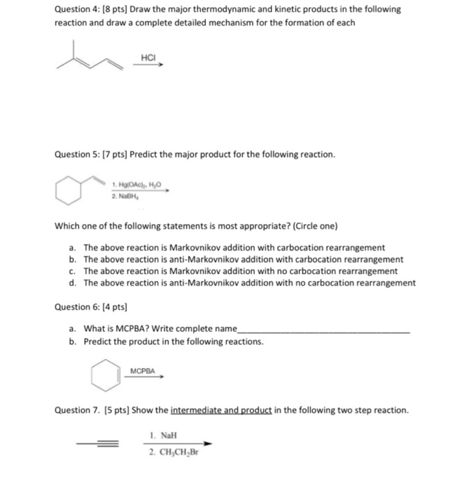 Solved Question 4: (8 pts) Draw the major thermodynamic and | Chegg.com Solved Question 4: (8 pts) Draw the major thermodynamic and | Chegg.com