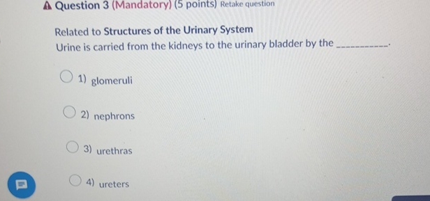 Solved Question 3 (Mandatory) (5 ﻿points) ﻿Retake | Chegg.com