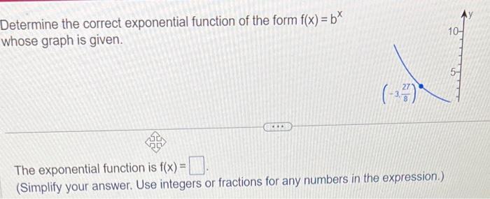 Solved Determine the correct exponential function of the | Chegg.com