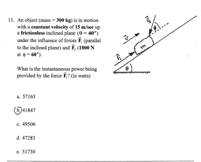 Solved 1. An object (mass =300 kg ) is in motion with a | Chegg.com
