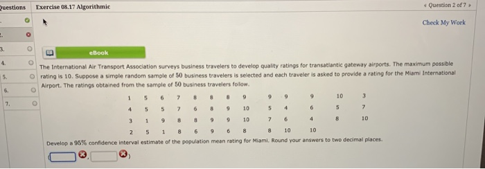 Solved Questions Exercise 08.17 Algorithmic Question 2 of 2 | Chegg.com