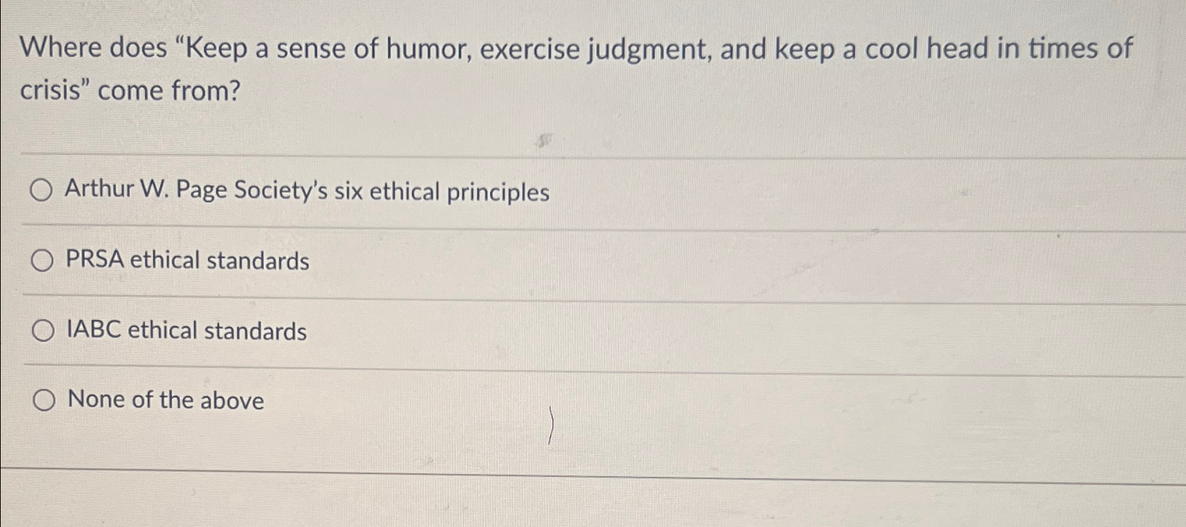 Solved Where does "Keep a sense of humor, exercise judgment, | Chegg.com