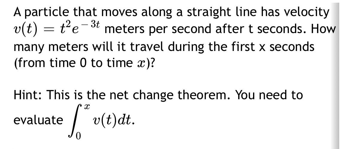Solved A particle that moves along a straight line has | Chegg.com