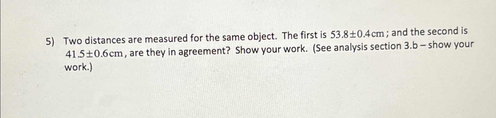 Solved Two distances are measured for the same object. The | Chegg.com