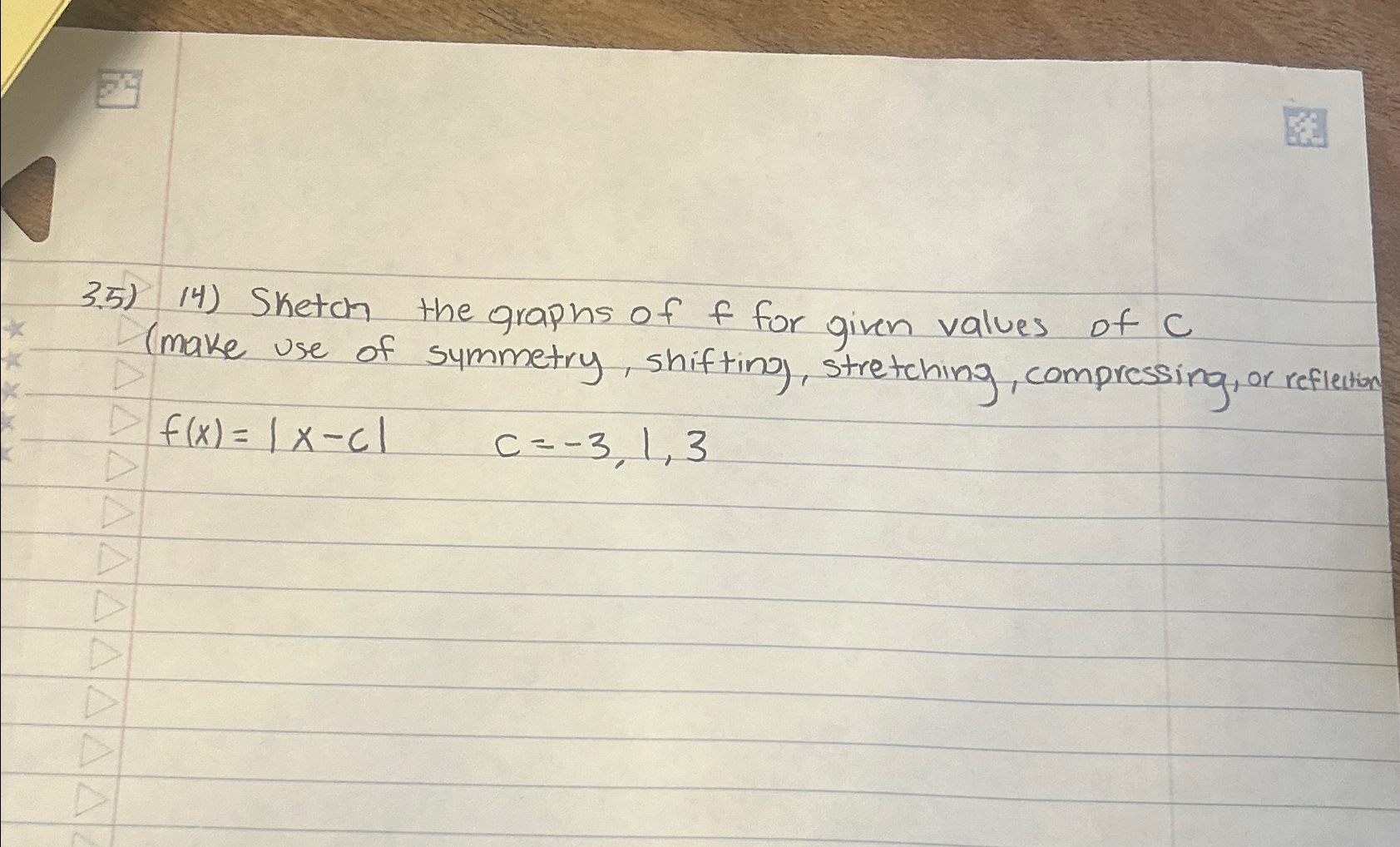 Solved 3.5) 14) ﻿Sketch the graphs of f ﻿for given values of | Chegg.com