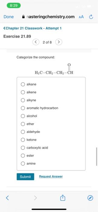 Solved Categorize the compound: alkane alkene alkyne | Chegg.com