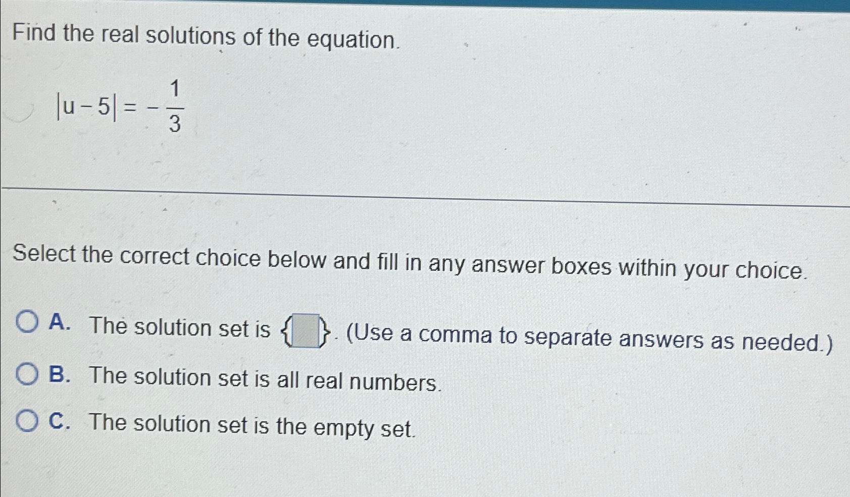 Solved Find the real solutions of the | Chegg.com