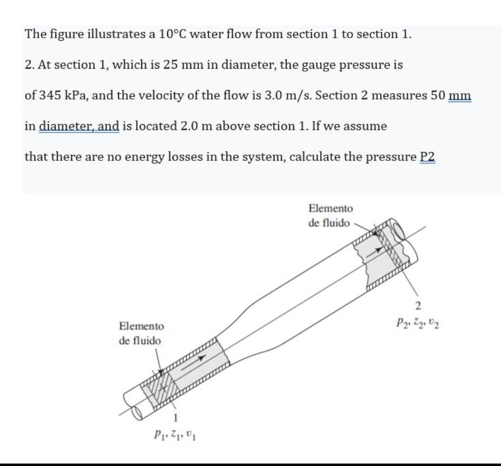 Solved The figure illustrates a 10∘C water flow from section | Chegg.com