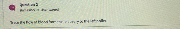 Solved Trace the flow of blood from the left ovary to the | Chegg.com