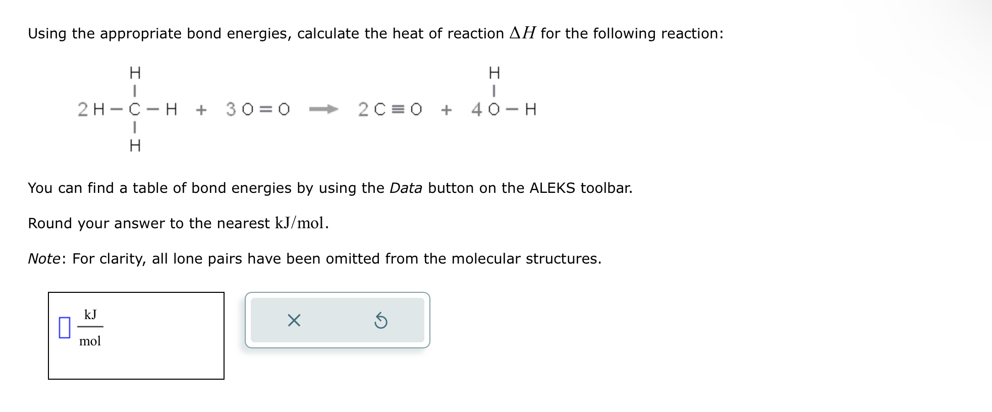 Solved Using the appropriate bond energies, calculate the | Chegg.com