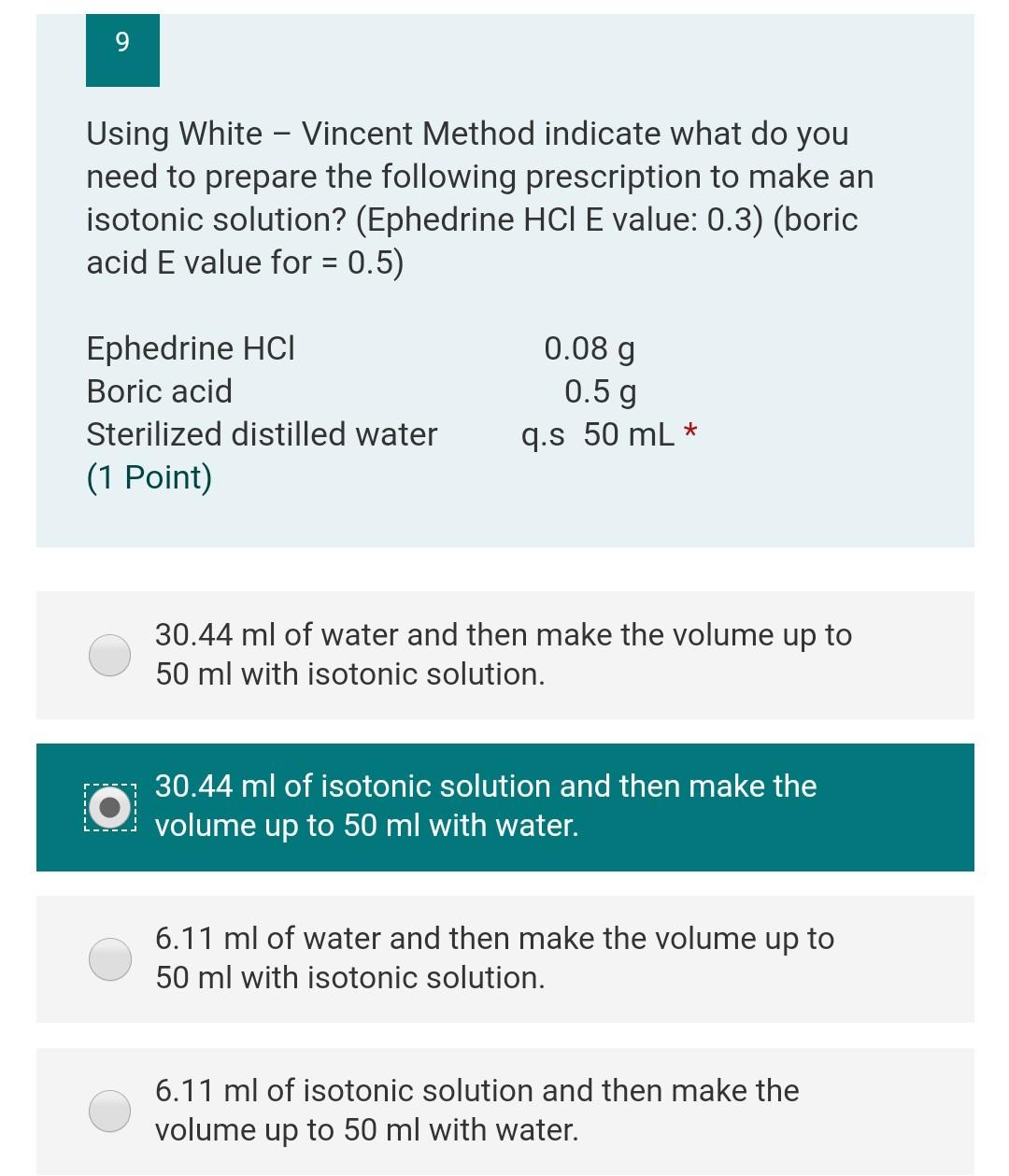 Solved 9 Using White – Vincent Method indicate what do you | Chegg.com