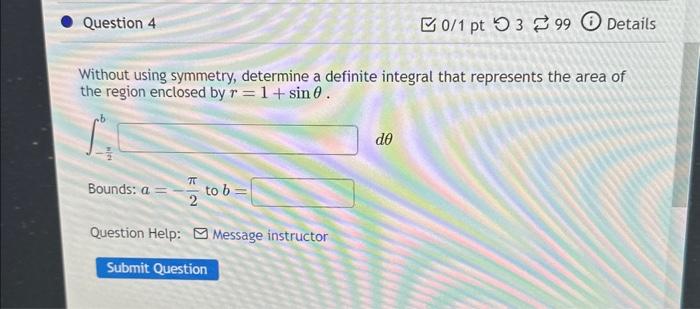 Solved Without using symmetry, determine a definite integral | Chegg.com