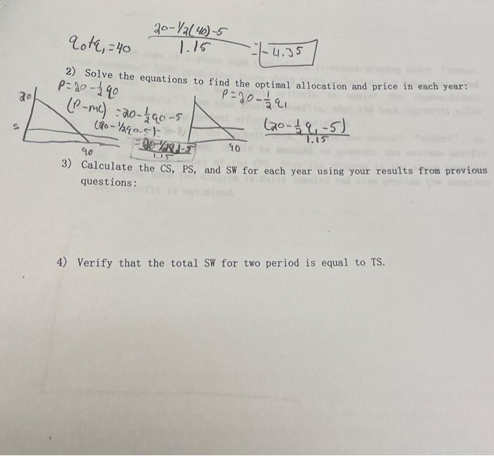 2) Solve the equations to find the optimal allocation | Chegg.com