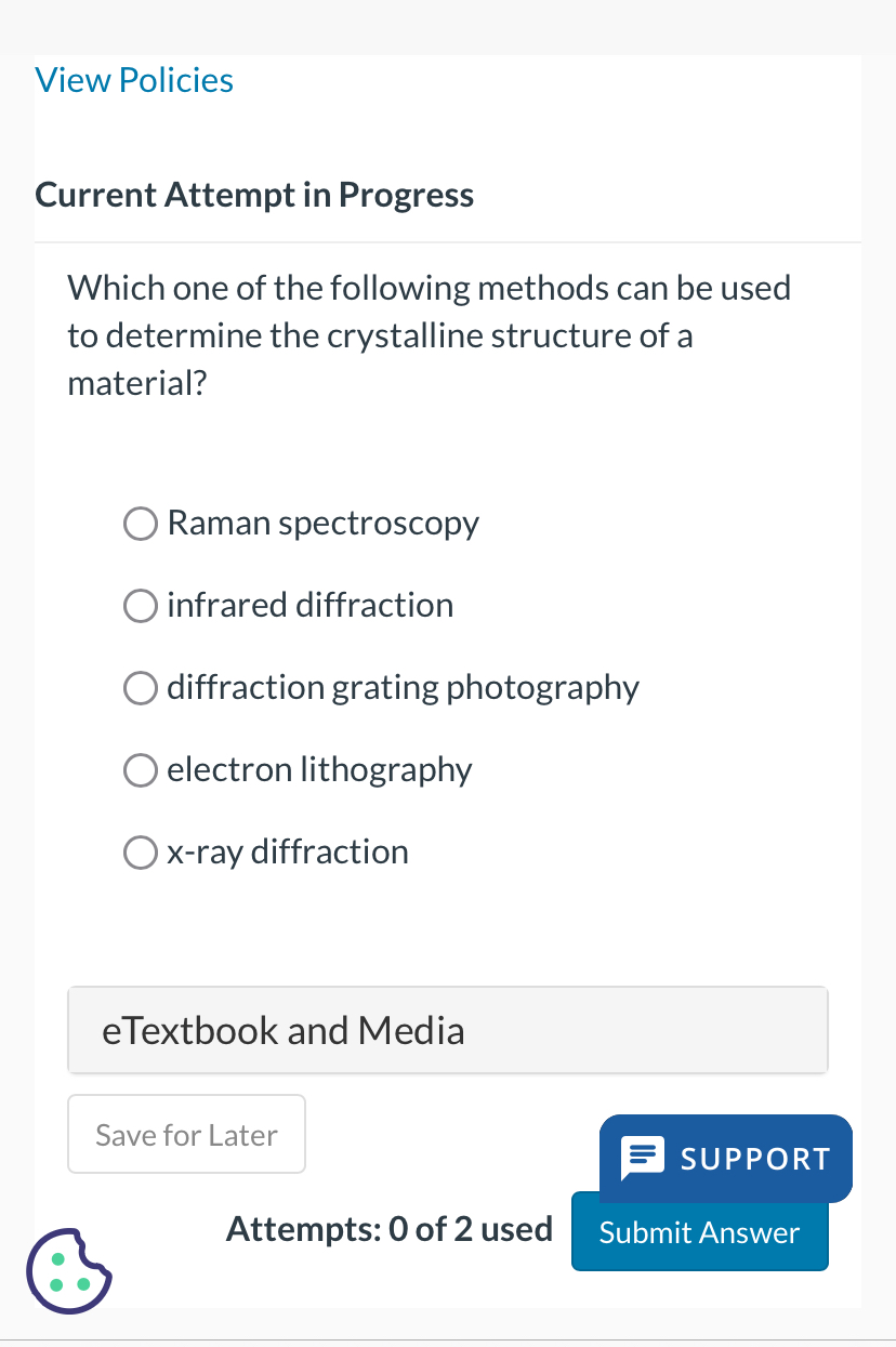 Solved View PoliciesCurrent Attempt in ProgressWhich one of | Chegg.com