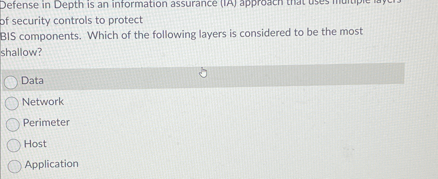 Solved of security controls to protect BIS components. Which | Chegg.com