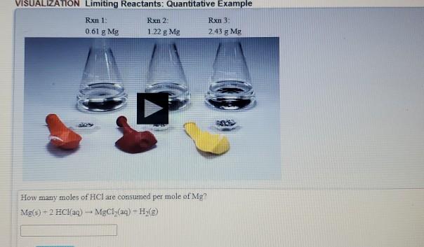 Solved VISUALIZATION Limiting Reactants: Quantitative | Chegg.com