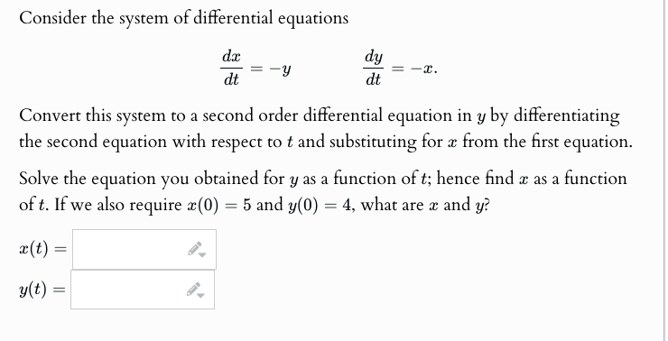 Solved Consider the system of differential | Chegg.com