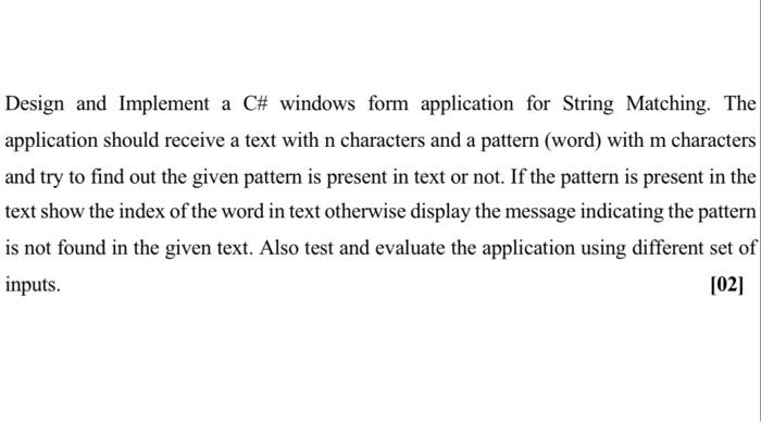 Solved Design And Implement A C Windows Form Application