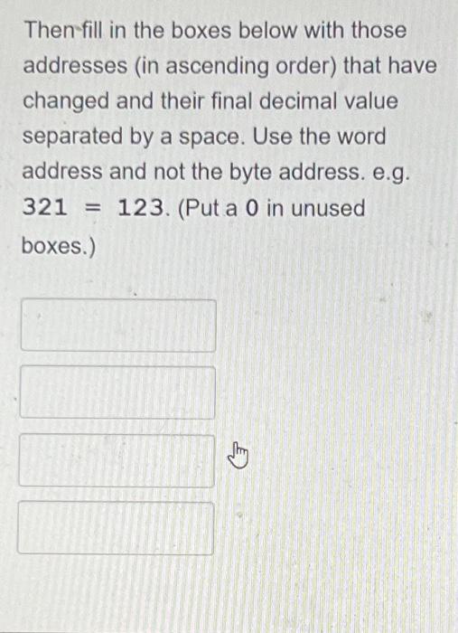 Solved Given the following memory and register values for | Chegg.com