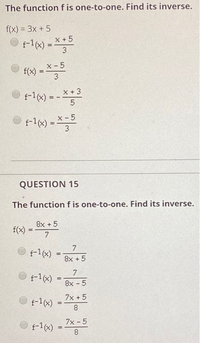 Solved Decide whether or not the functions are inverses of | Chegg.com