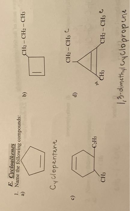 Solved c) CH = C- CH2 - CH3 CHe) 13 CH2 - CH3 1 - CH=C – C – | Chegg.com
