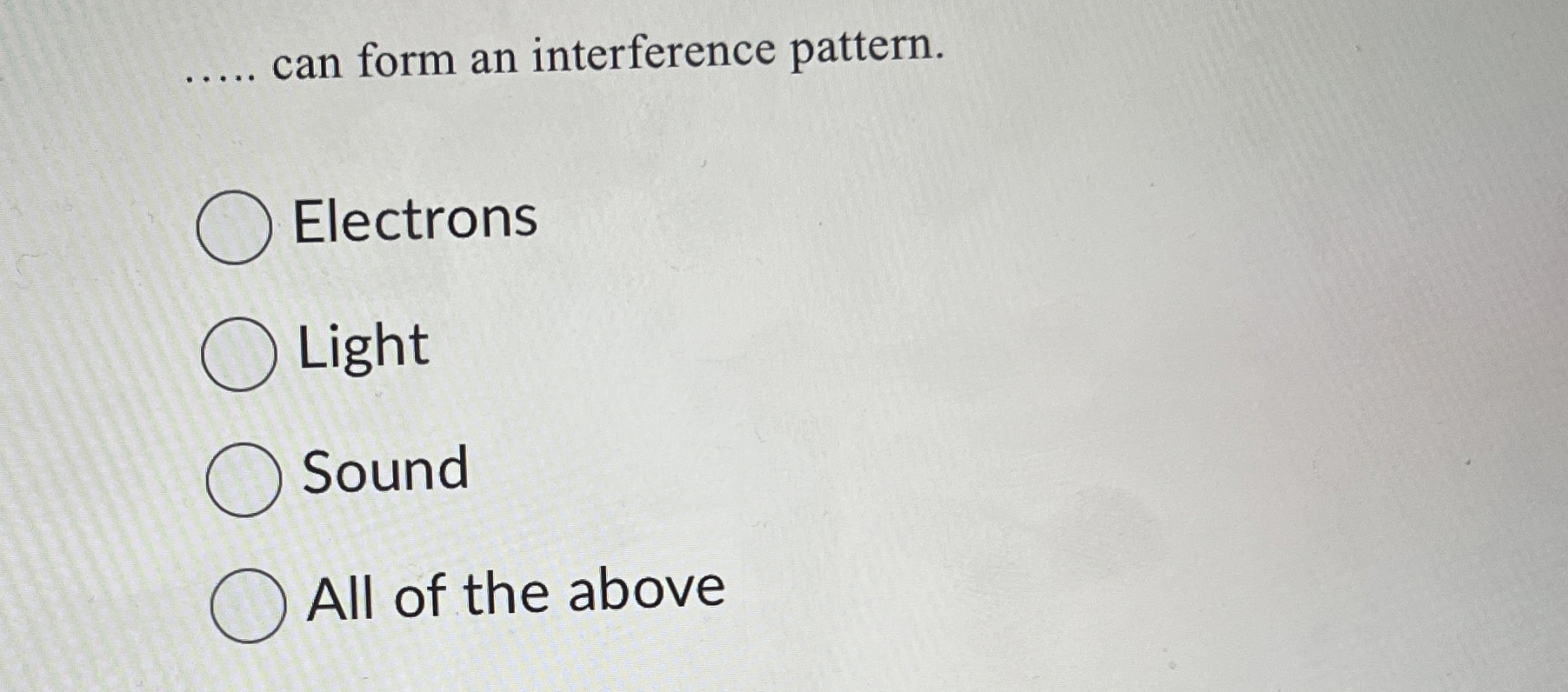 Solved q, ﻿can form an interference | Chegg.com