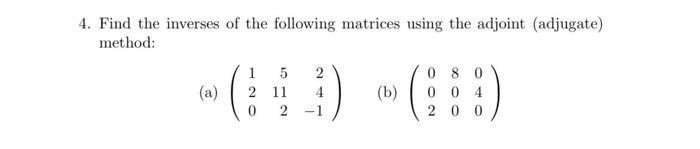 Solved please answer question 4 on a sheet of paper please | Chegg.com