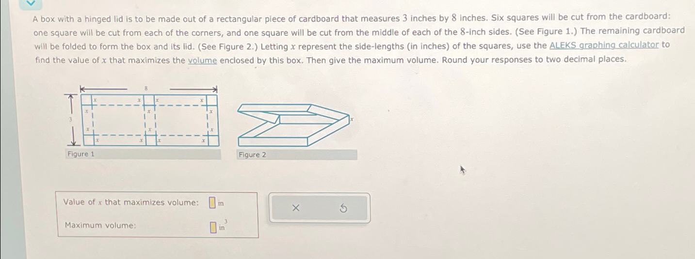 Solved A box with a hinged lid is to be made out of a | Chegg.com