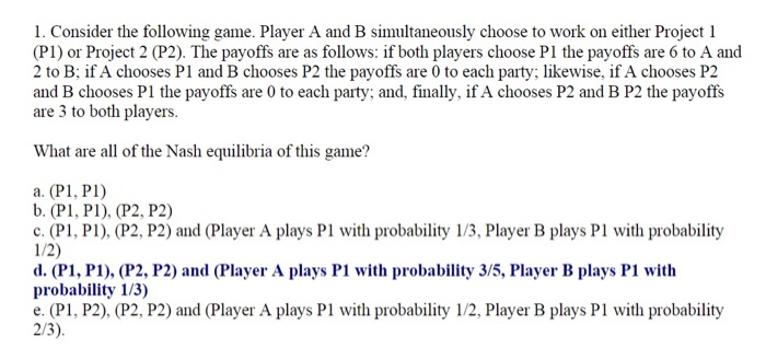 Solved 2. Consider the following sequential game. Player A | Chegg.com