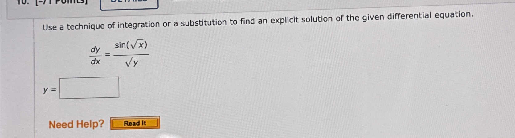Solved Use a technique of integration or a substitution to | Chegg.com