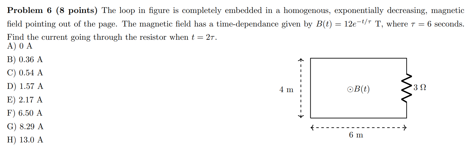 Solved Problem 6 ( 8 ﻿points) ﻿The loop in figure is | Chegg.com