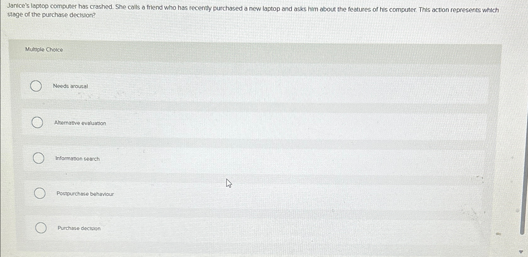 Solved Janice's laptop computer has crashed. She calls a | Chegg.com